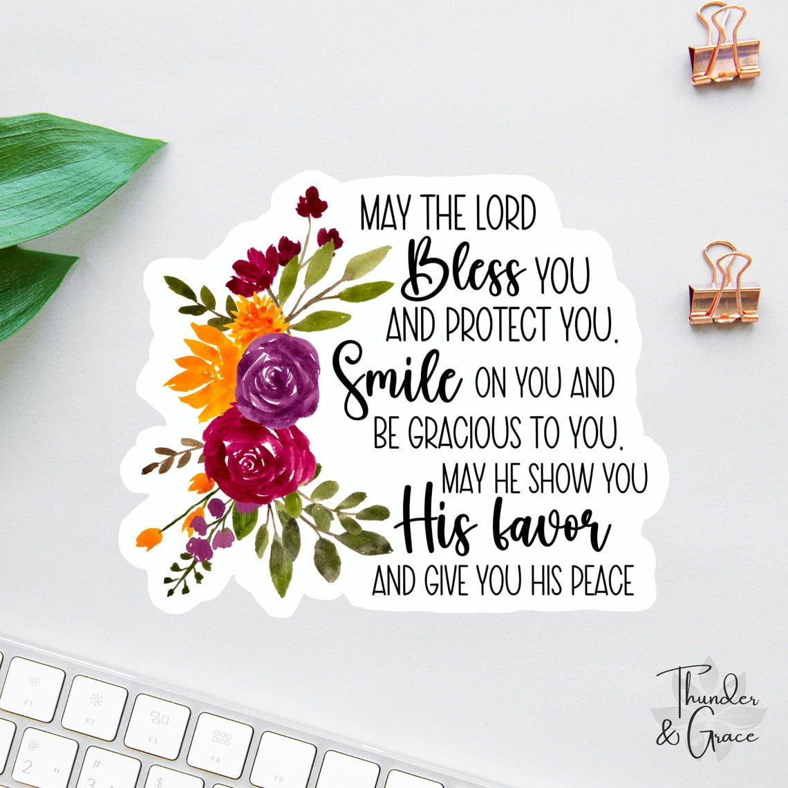 StickerCraft May The Lord Bless You er, Affirmation ers Laptop, Best Friend Gifts, Bible Verse ...