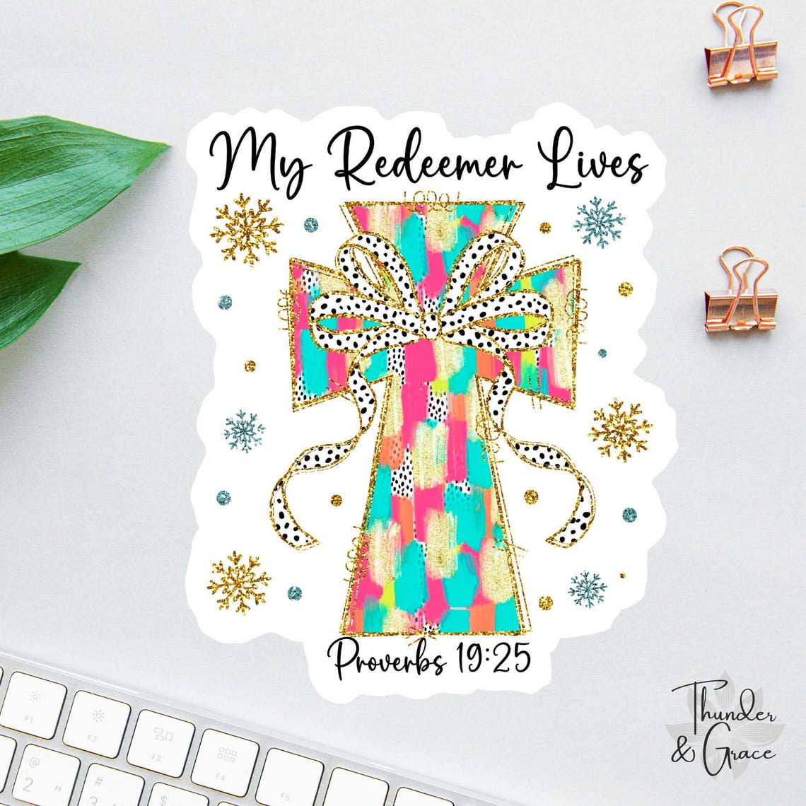 StickerCraft My Redeemer Lives er, Affirmation ers, Laptop er, Water ...