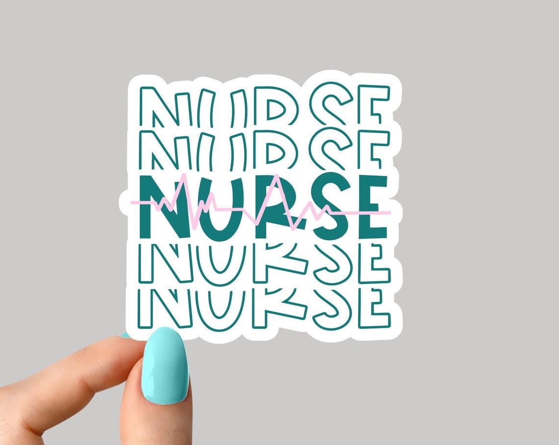 StickerCraft Nurse Heartbeat er, Nursing er, Nurse ers Laptop Decals ...