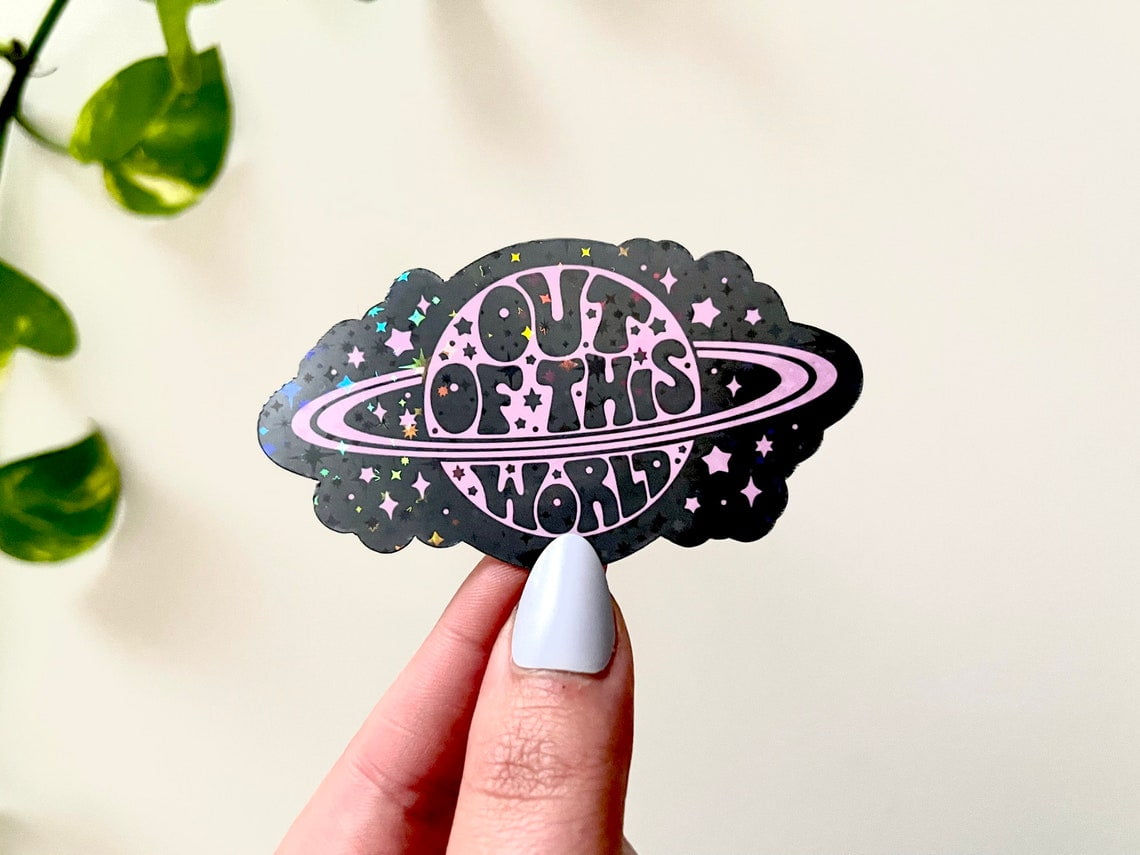 StickerCraft Out Of This World Holographic er, Trendy ers, Planet ers ...