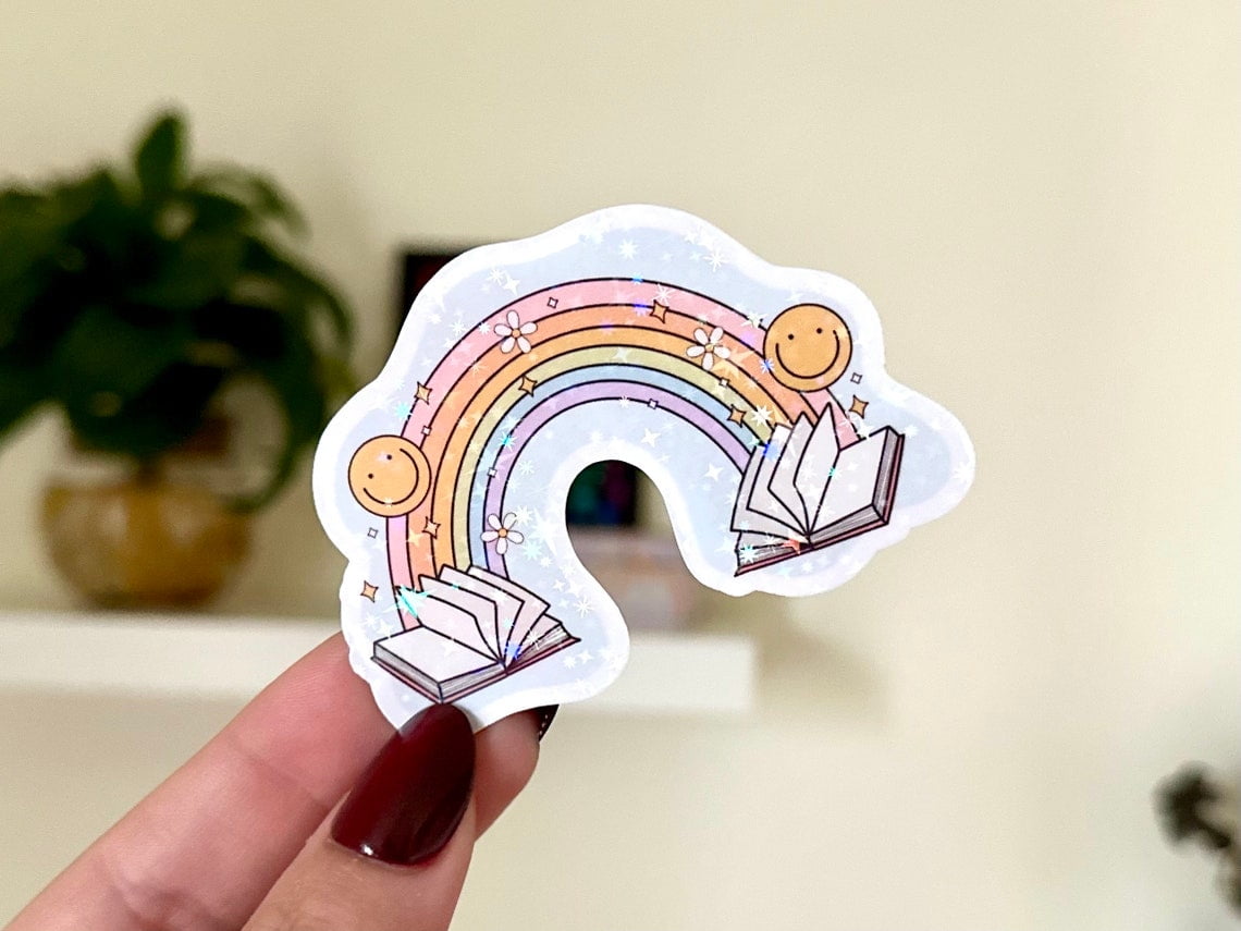 StickerCraft Reading Rainbow Holo Waterproof er, Gifts for Bestfriends ...