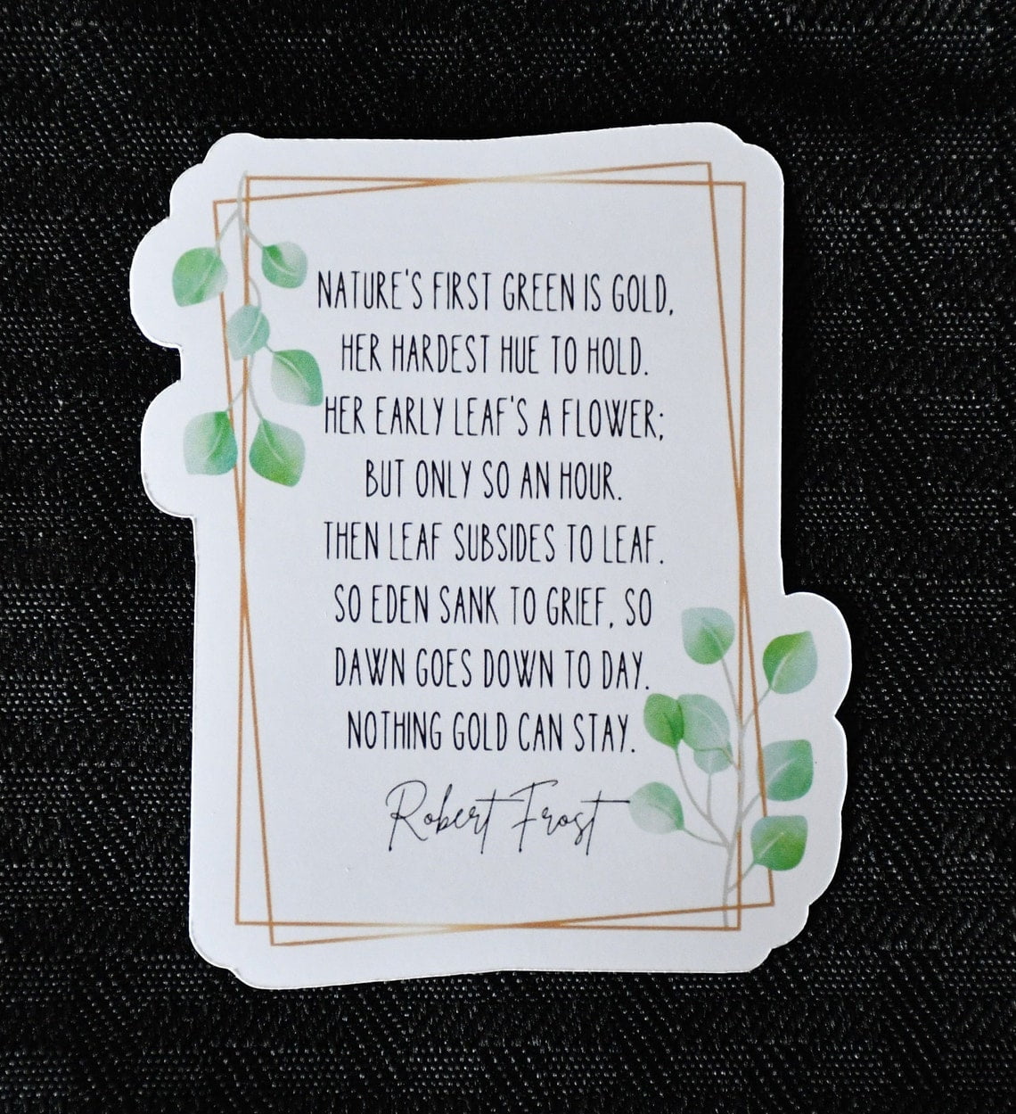 StickerCraft Robert Frost Quote ers And Magnets | Uplifting Green Boho ...