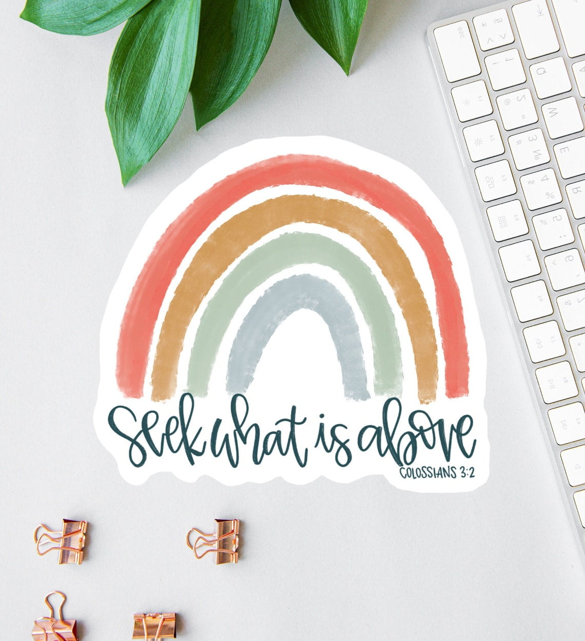 StickerCraft Seek What Is Above er, Affirmation ers, Rainbow er, Laptop ...