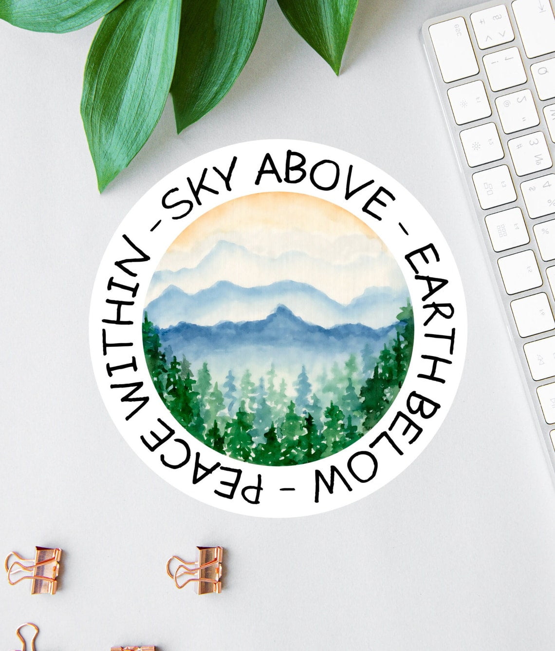 StickerCraft Sky Above Earth Below ers, Faith er, Water Bottle Label ...