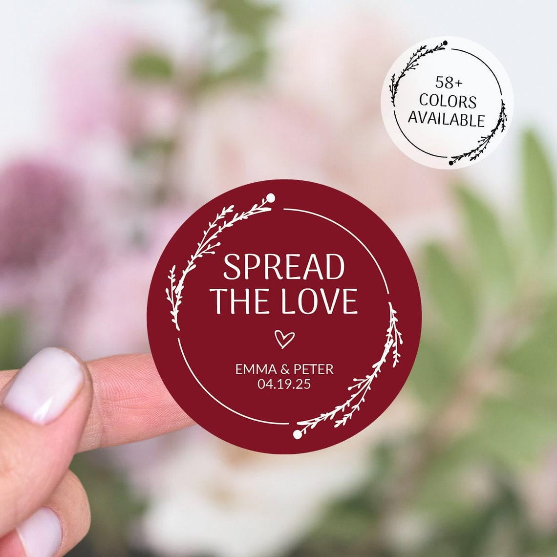 StickerCraft Spread The Love Ers, Wedding Jam Labels, Jam Wedding ...