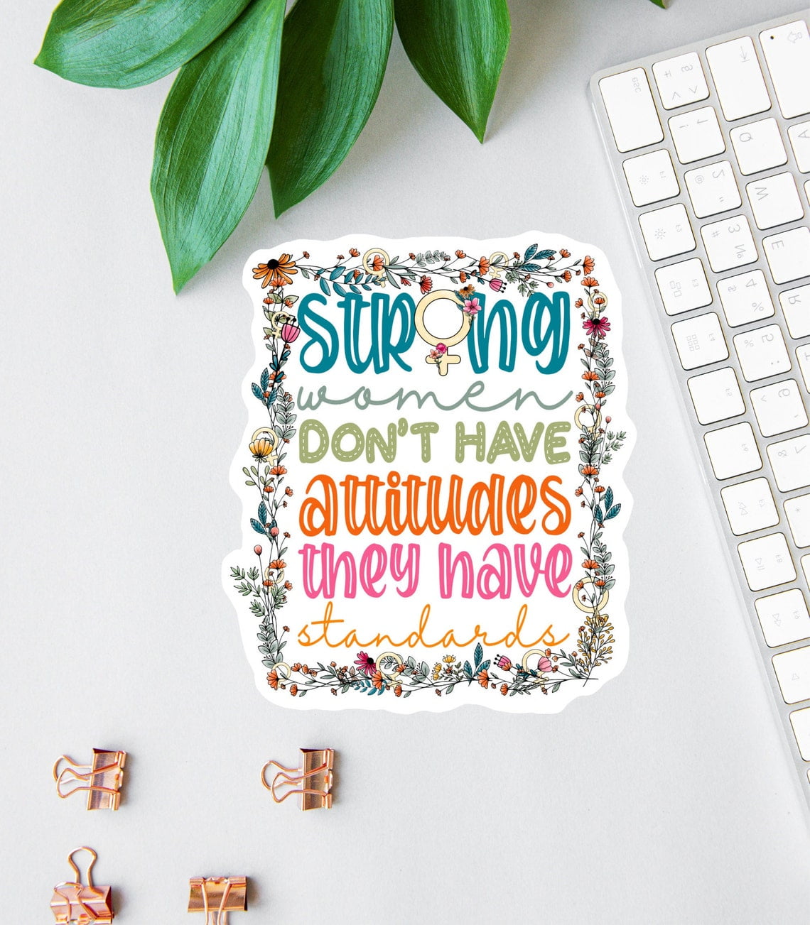 StickerCraft Strong Women Don't Have Attitudes ers, Warrior Quote ...
