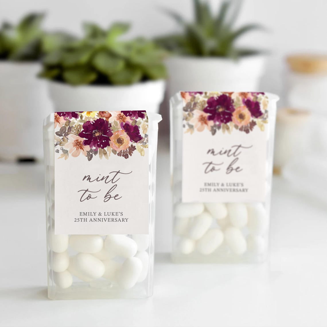 StickerCraft Wedding Anniversary Party Favor Labels For Mints, 25Th ...