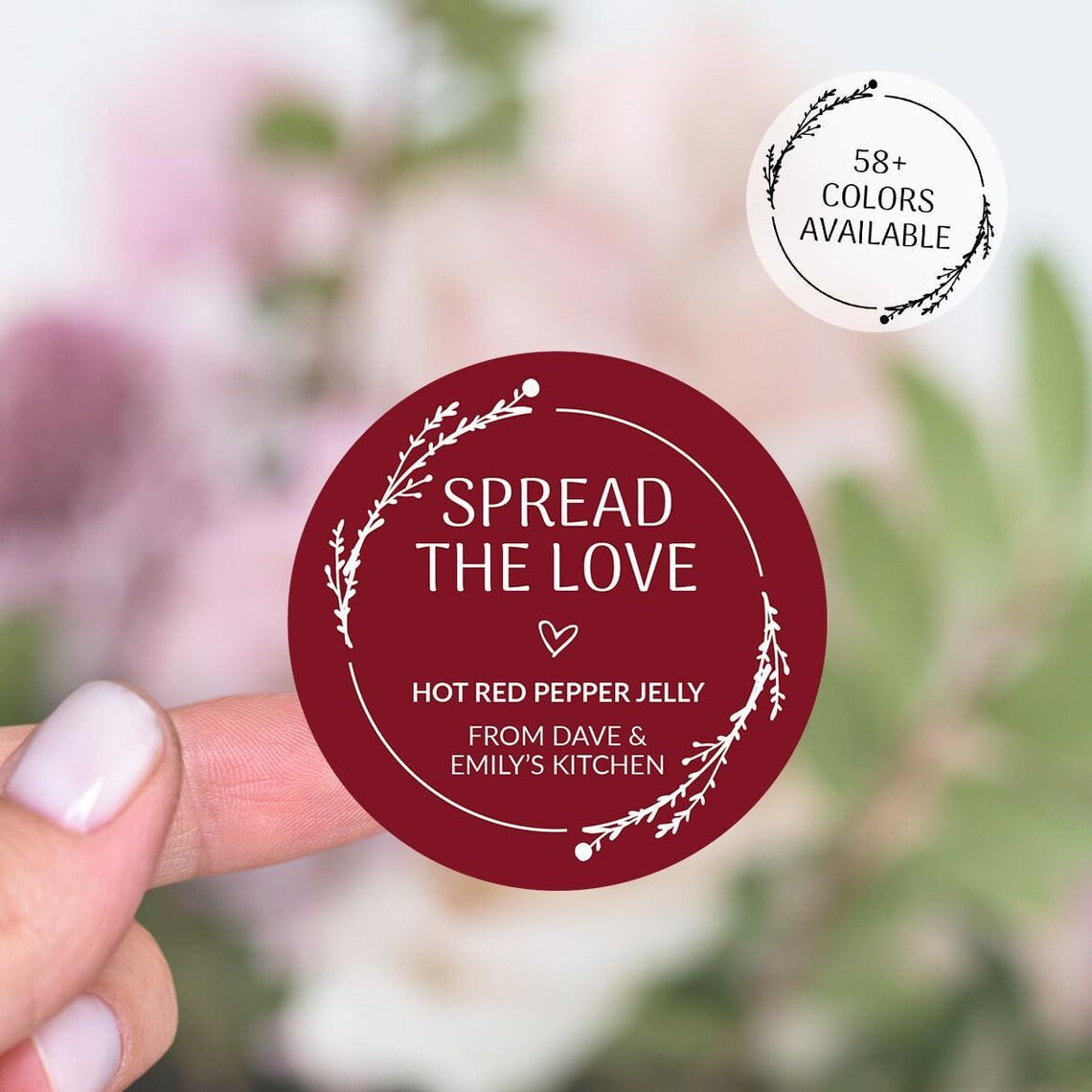 StickerCraft Wedding Jam Labels, Spread The Love Ers, Jam Wedding ...