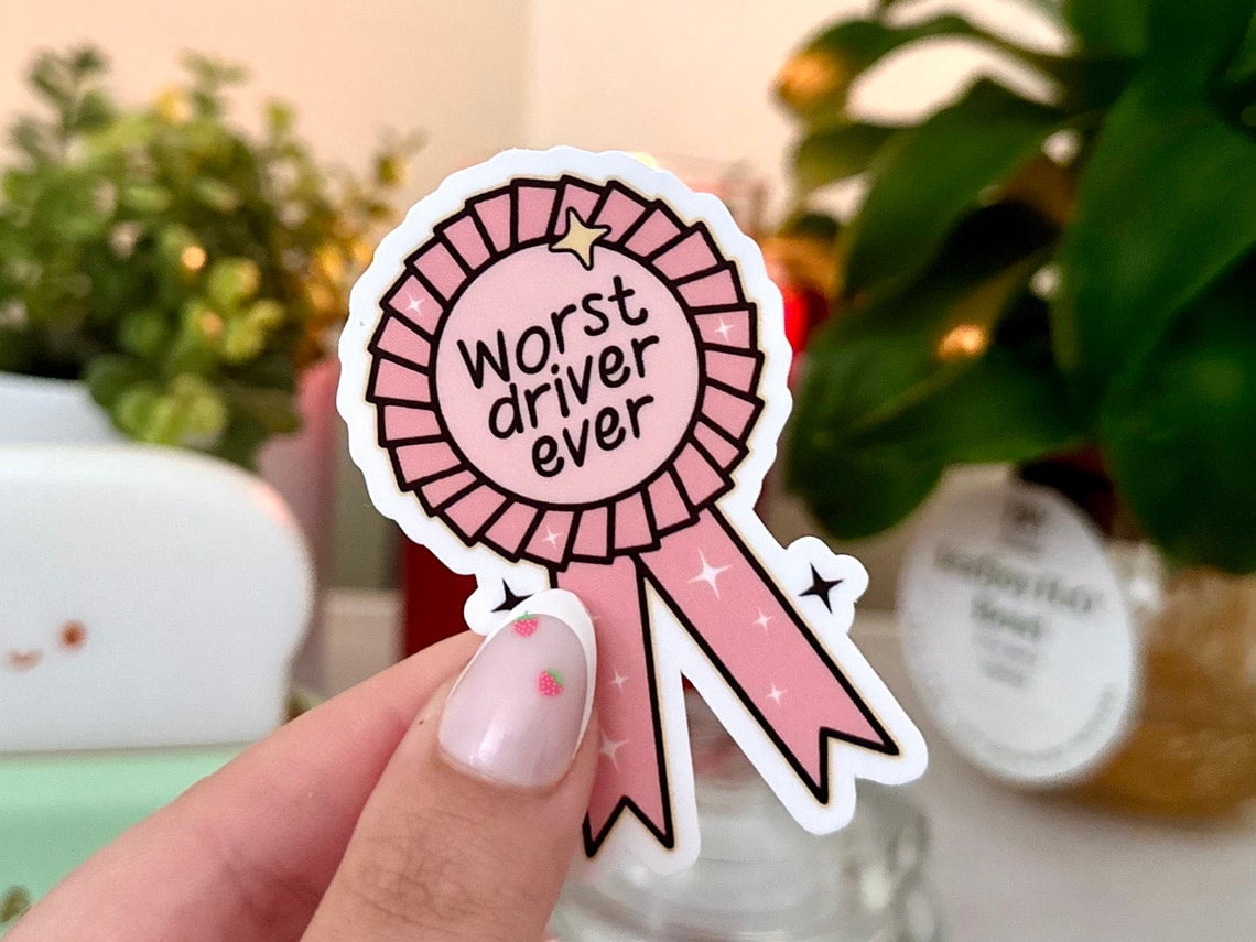 StickerCraft Worst Driver Ever Award Waterproof er, Bumper ers, New ...