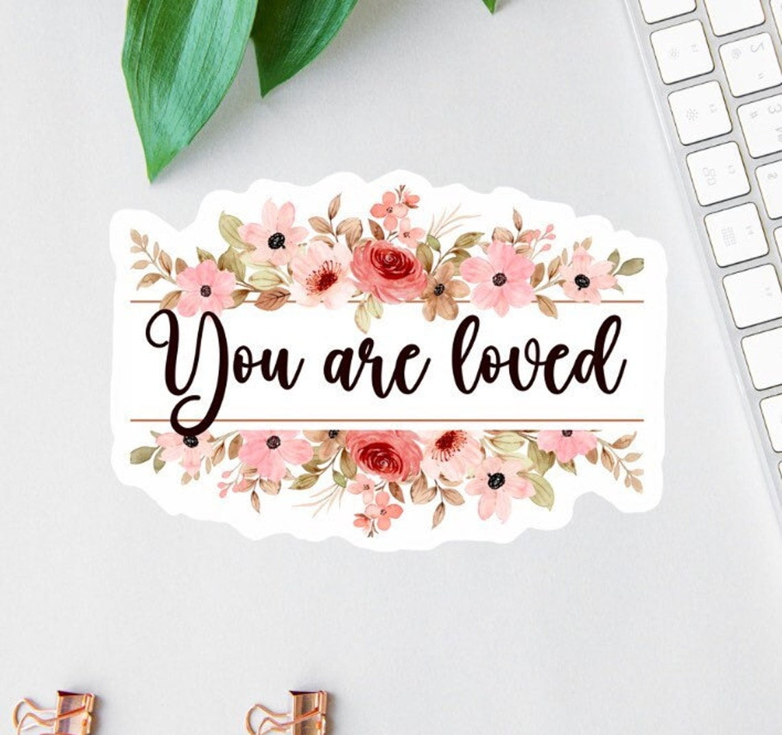 StickerCraft You Are Loved er, Affirmation ers, Clear Laptop er, Water ...