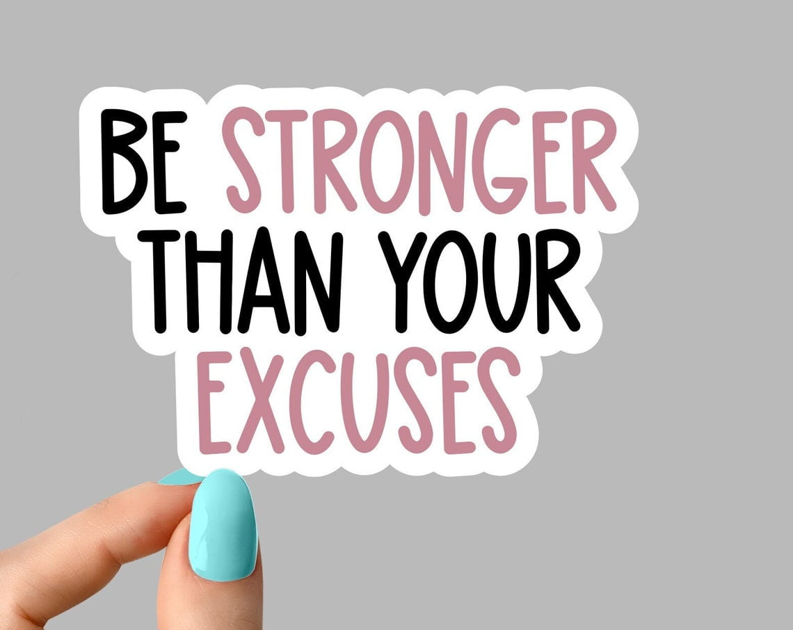 StickerCraft be stronger than your excuses er, inclusion laptop decal ...