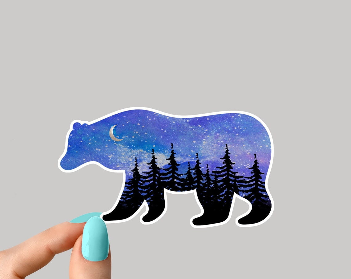 StickerCraft bear galaxy er, bear ers, nature er universe ers ...