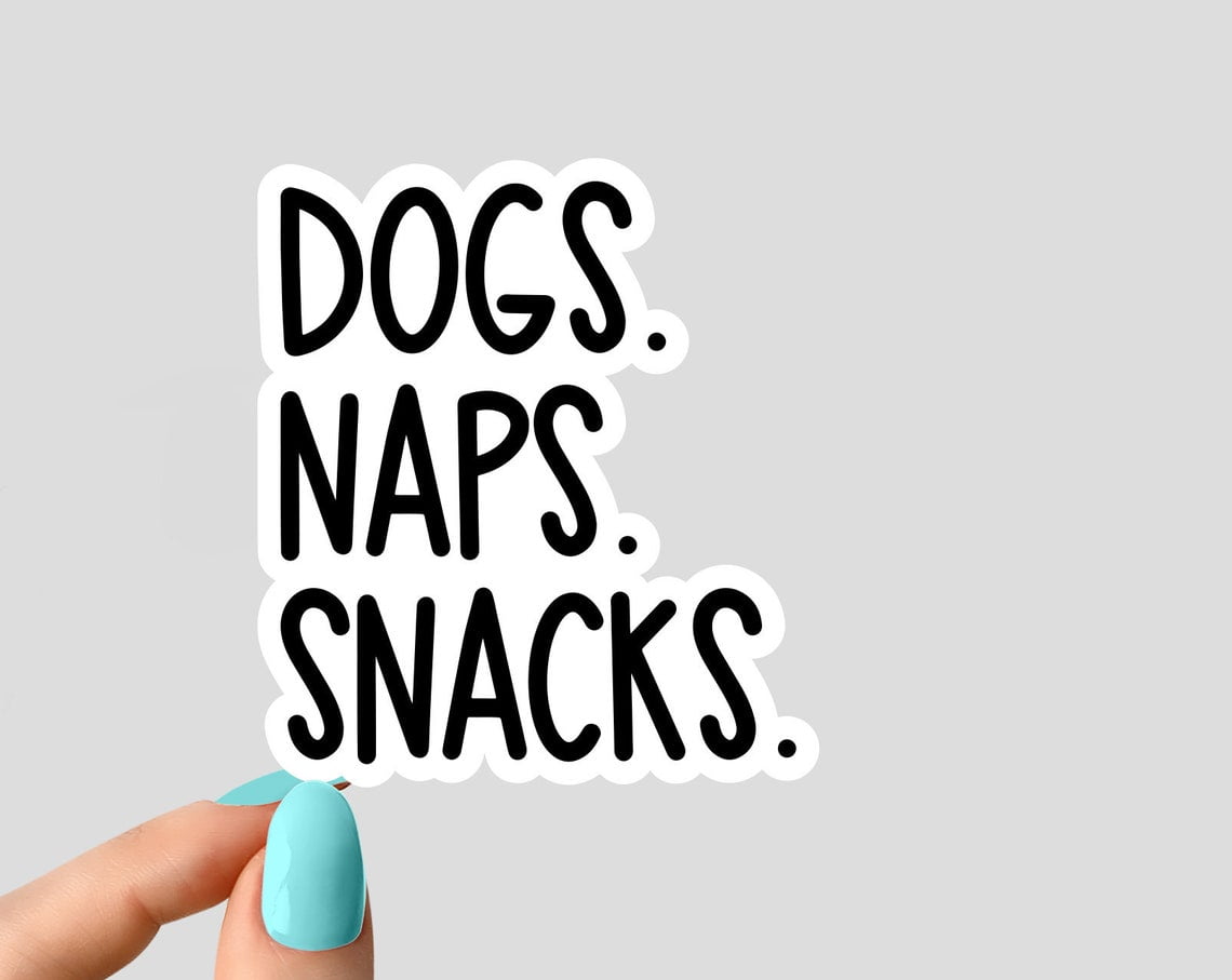 StickerCraft dogs naps snacks er dog Laptop Decals, inspirational for ...