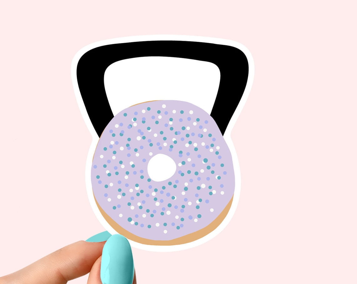 StickerCraft donut gym workout weights er, donut funny er, laptop ...