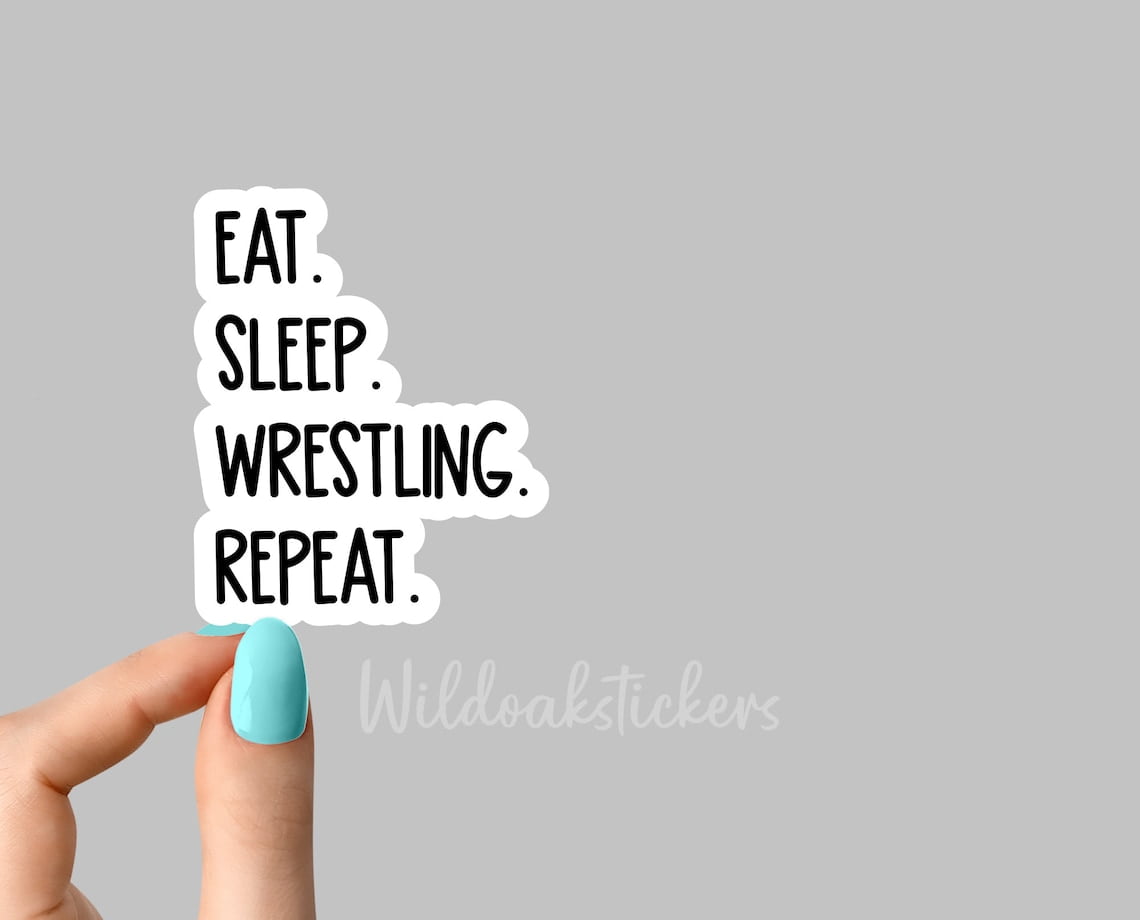 StickerCraft eat sleep wrestling er, wrestling er, wrestling laptop ...