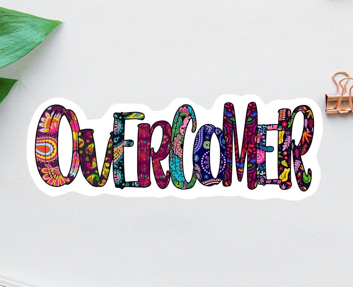 StickerCraft er, Overcomer er, ers Laptop, Floral Water Bottle Label ...