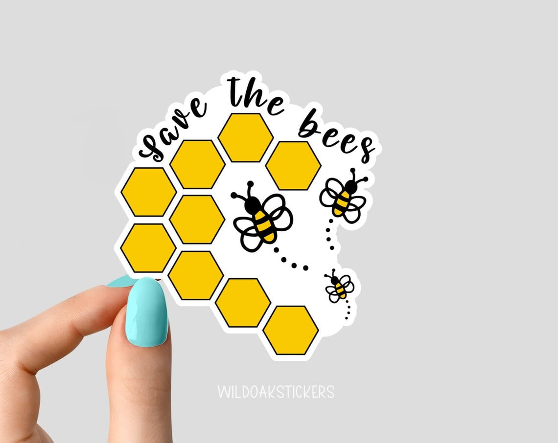 StickerCraft honeycomb save the bees ers, bees er, animal laptop decals ...