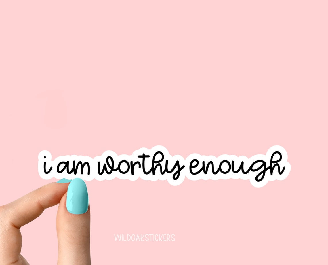 StickerCraft i am worthy enough ers, motivational ers for laptop ers ...