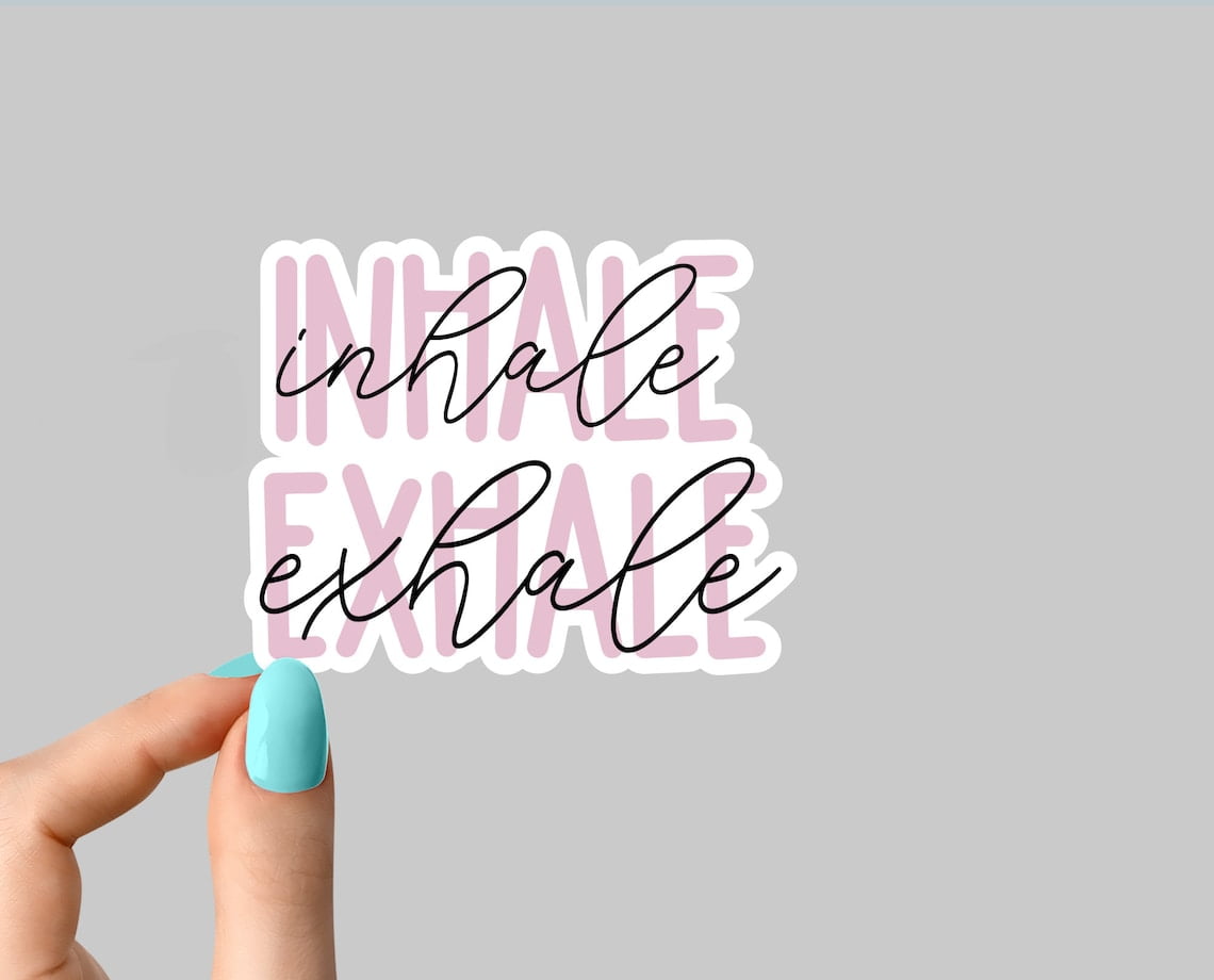 StickerCraft inhale exhale ers, breathing ers, worrying er, yoga laptop ...