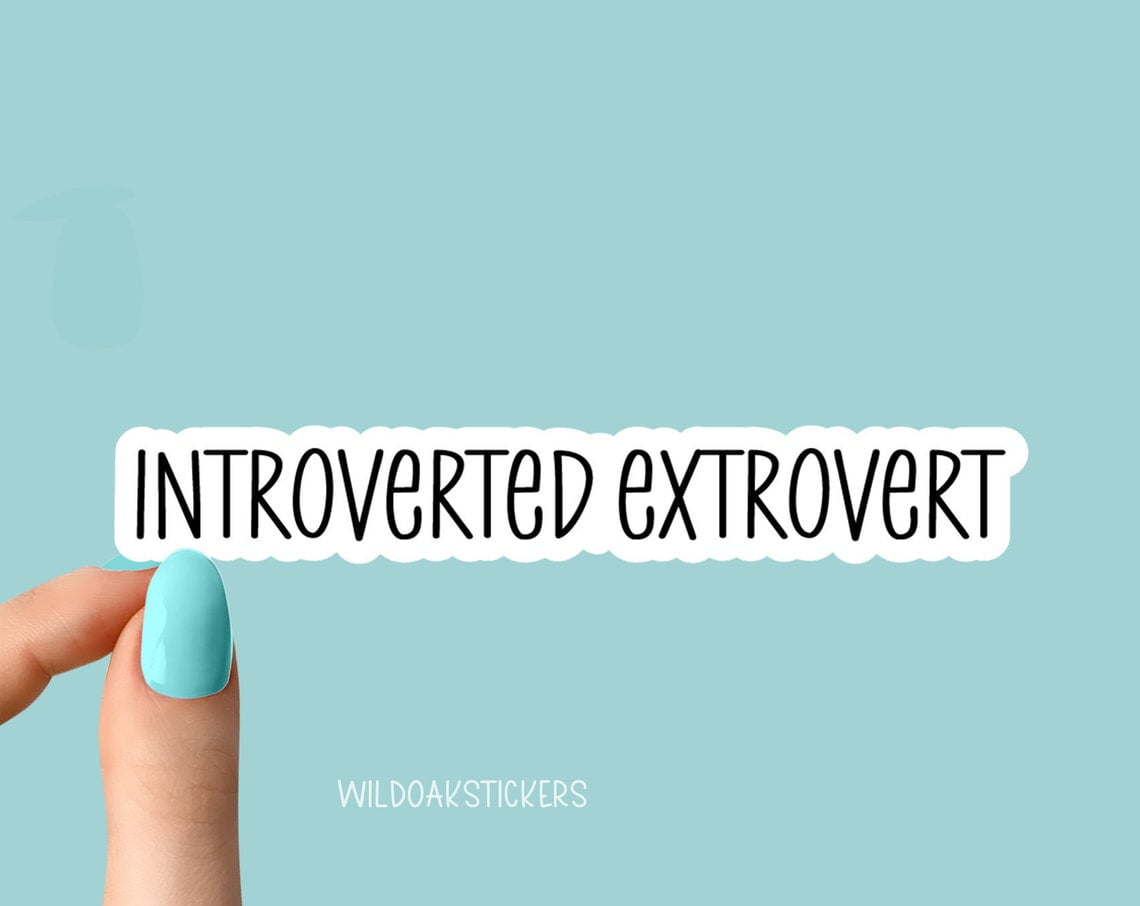StickerCraft introverted extrovert er, introvert decal, sarcastic ers ...