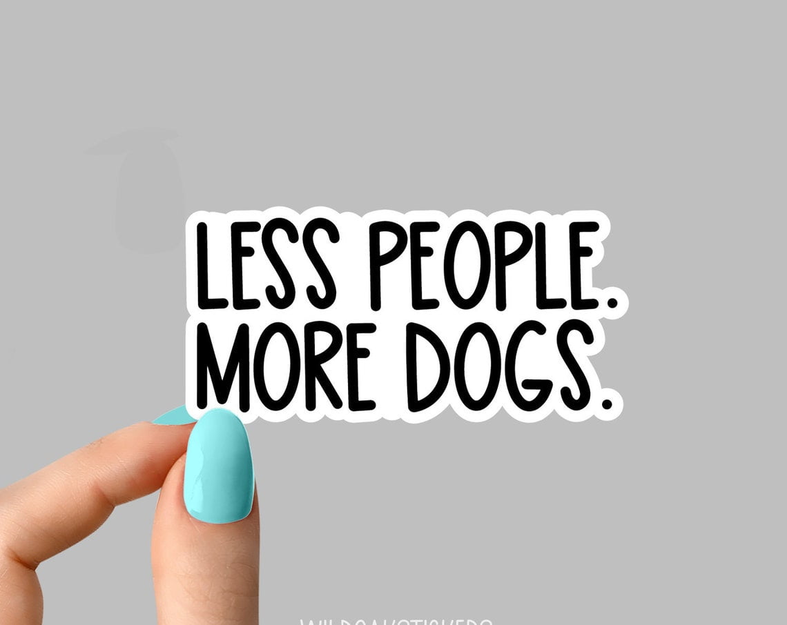 StickerCraft less people more dogs er, Rescue dog er Laptop Decals ...