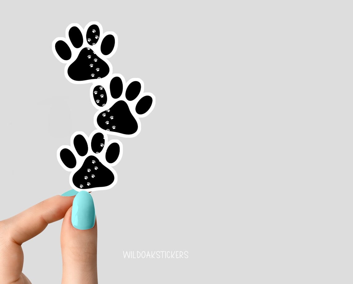 StickerCraft mini paws dog paw print er, dog laptop er, funny ers ...