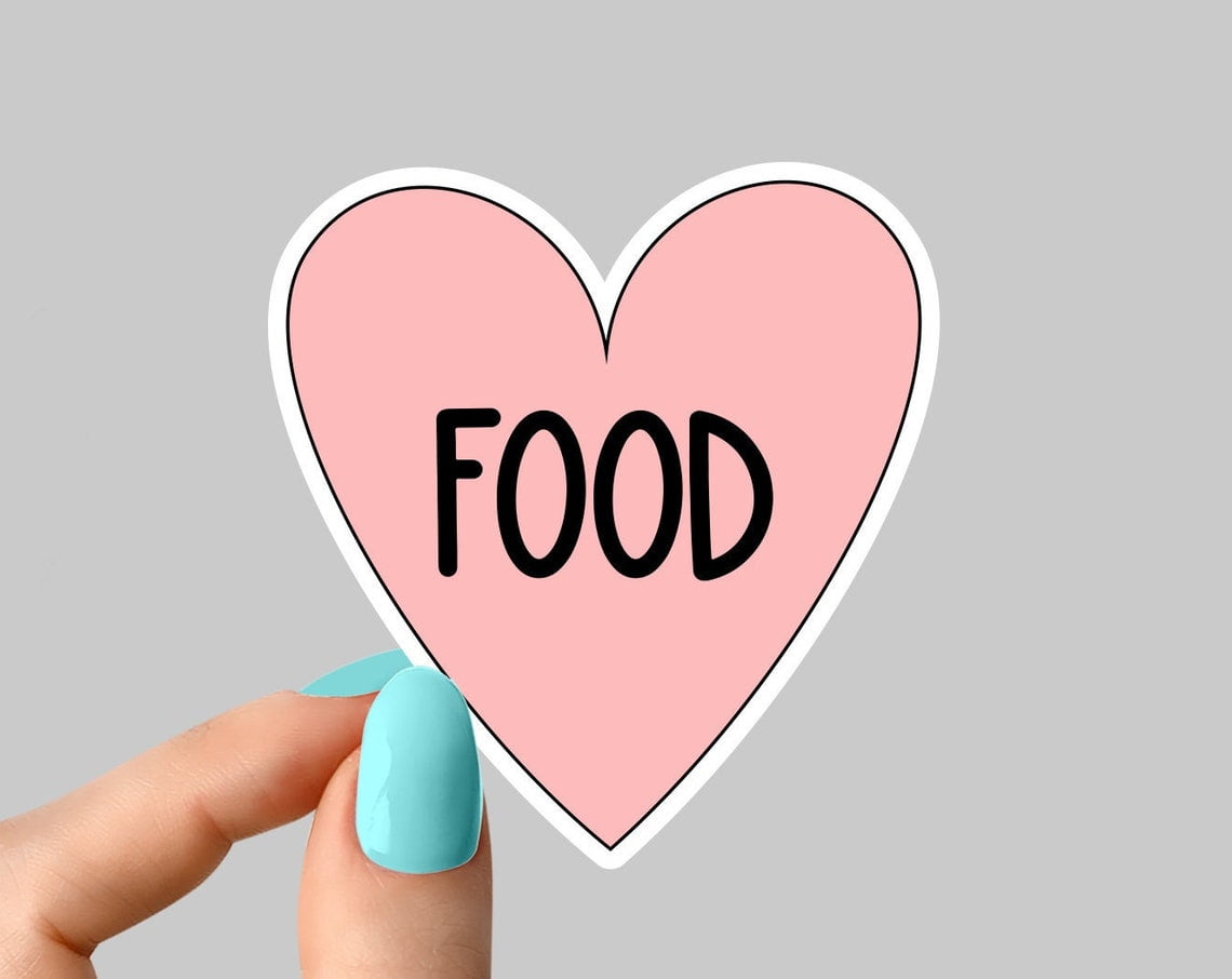 StickerCraft pink heart food er funny ers, snacks laptop decals, snacks ...