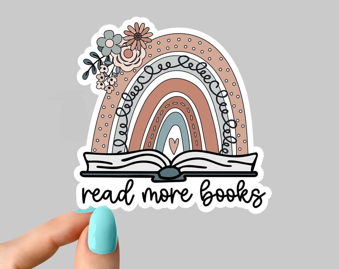 StickerCraft read more books rainbow flower er, reading ers, book ers ...
