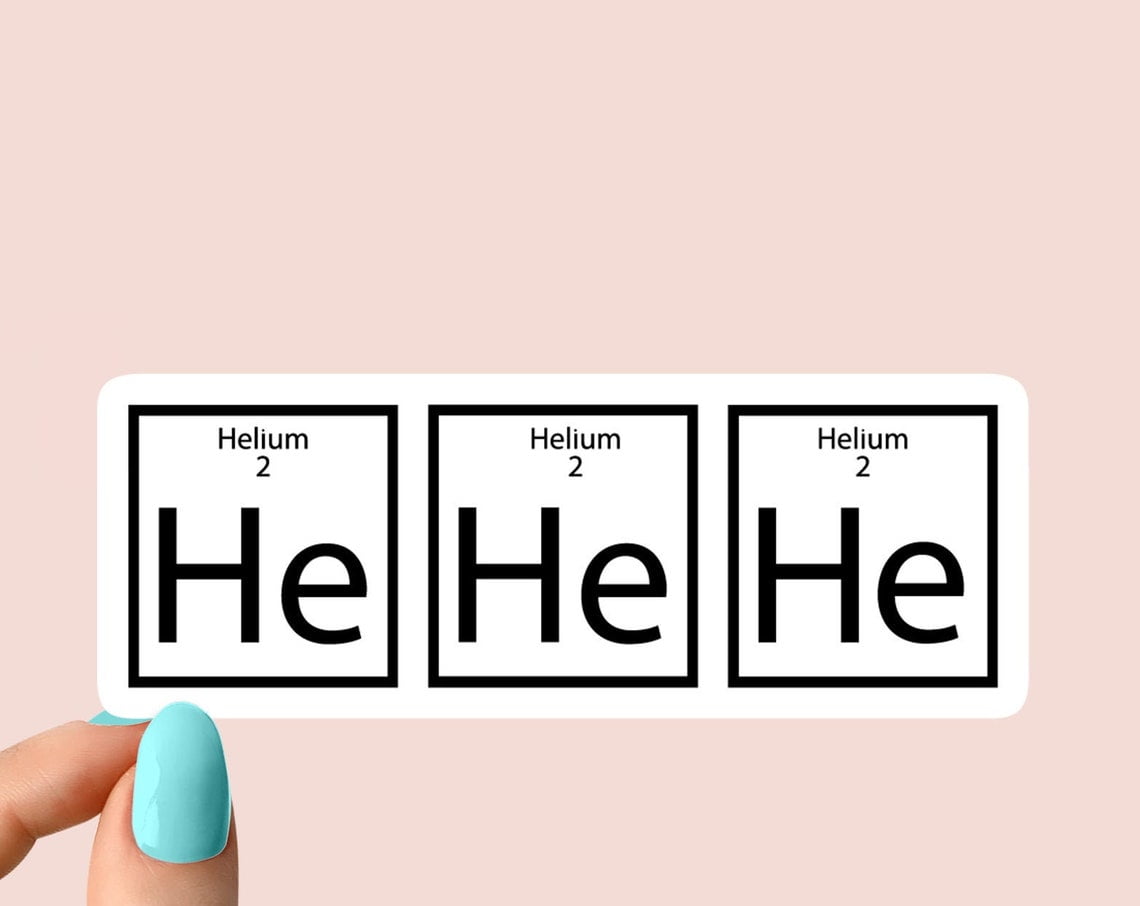 StickerCraft science helium he he he laughing er, funny science ers ...