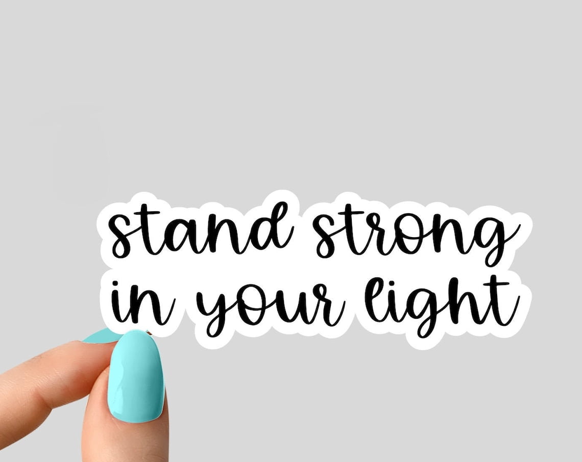 StickerCraft stand strong in your light er, gym er, motivational laptop ...