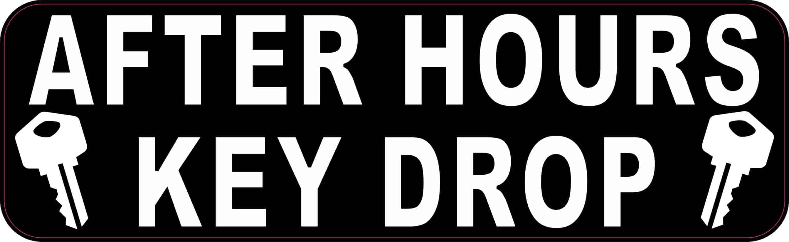StickerTalk After Hours Key Drop Vinyl Sticker, 10 inches x 3 inches ...