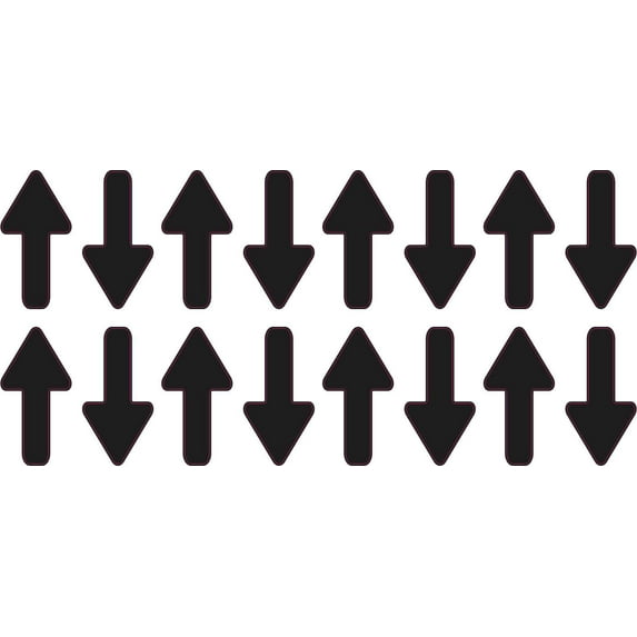StickerTalk Arrow Vinyl Stickers, 1 sheet of 16 stickers, 0.5 inches x ...