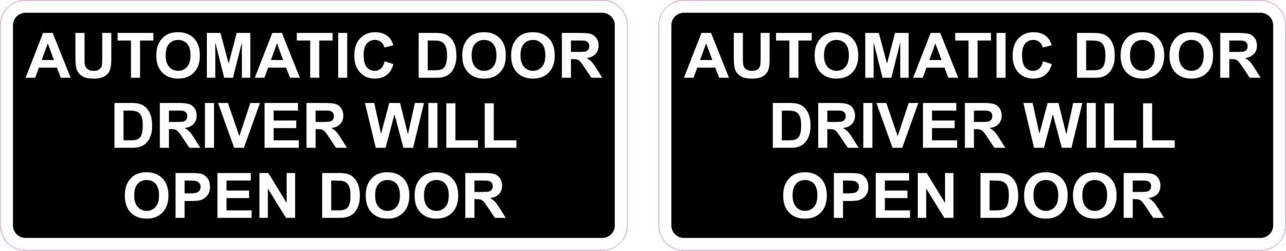 StickerTalk Automatic Door Driver Will Open Door Vinyl Stickers, 1 ...