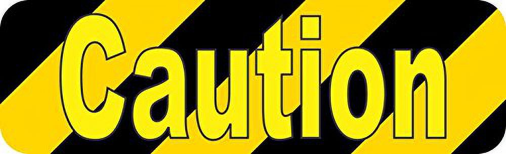 StickerTalk Caution Magnet, 10 inches by 3 inches - Walmart.com