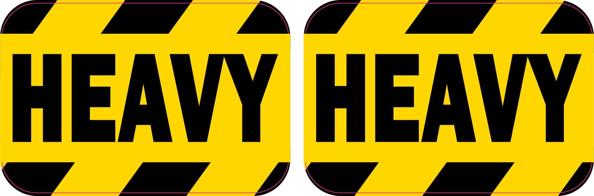 StickerTalk Caution Stripes Heavy Vinyl Stickers, 1 sheet of 2 s ...