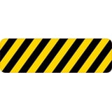StickerTalk Caution Stripes Vinyl Sticker, 10 inches x 3 inches ...