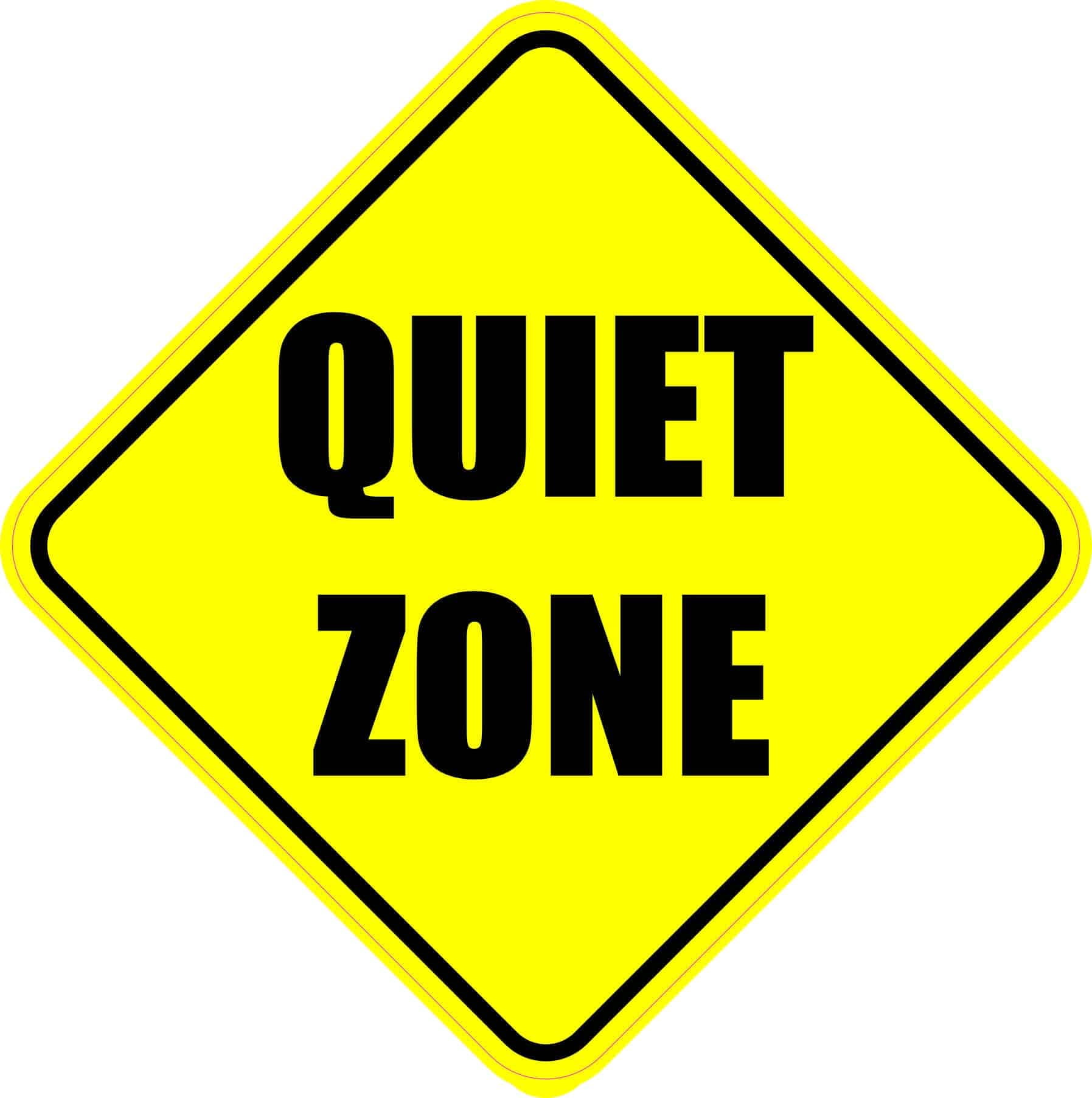 StickerTalk Diamond Shaped Quiet Zone Sticker, 6 inches x 6 inches ...