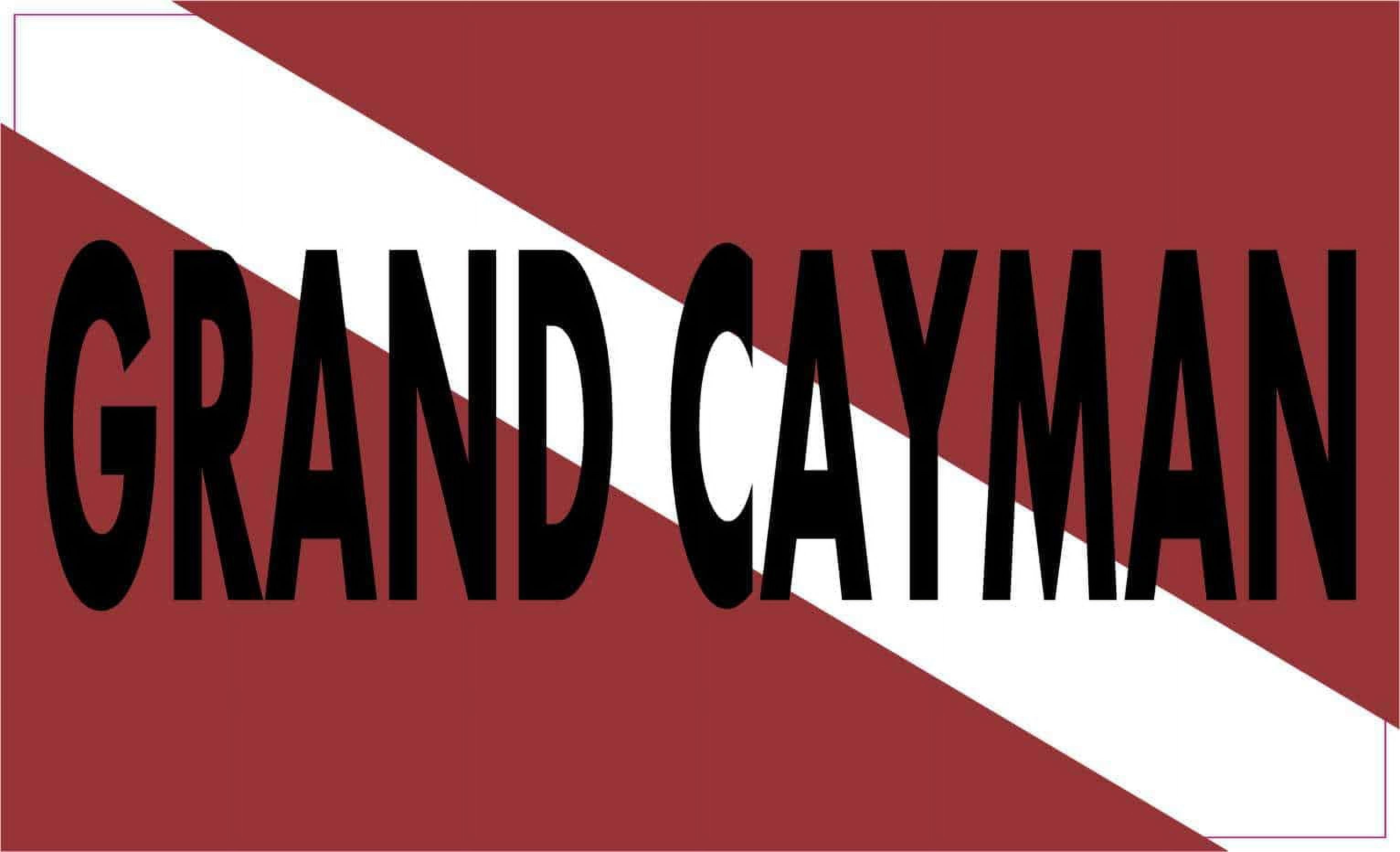 StickerTalk Diver Down Grand Cayman Magnet, 5 inches x 3 inches ...