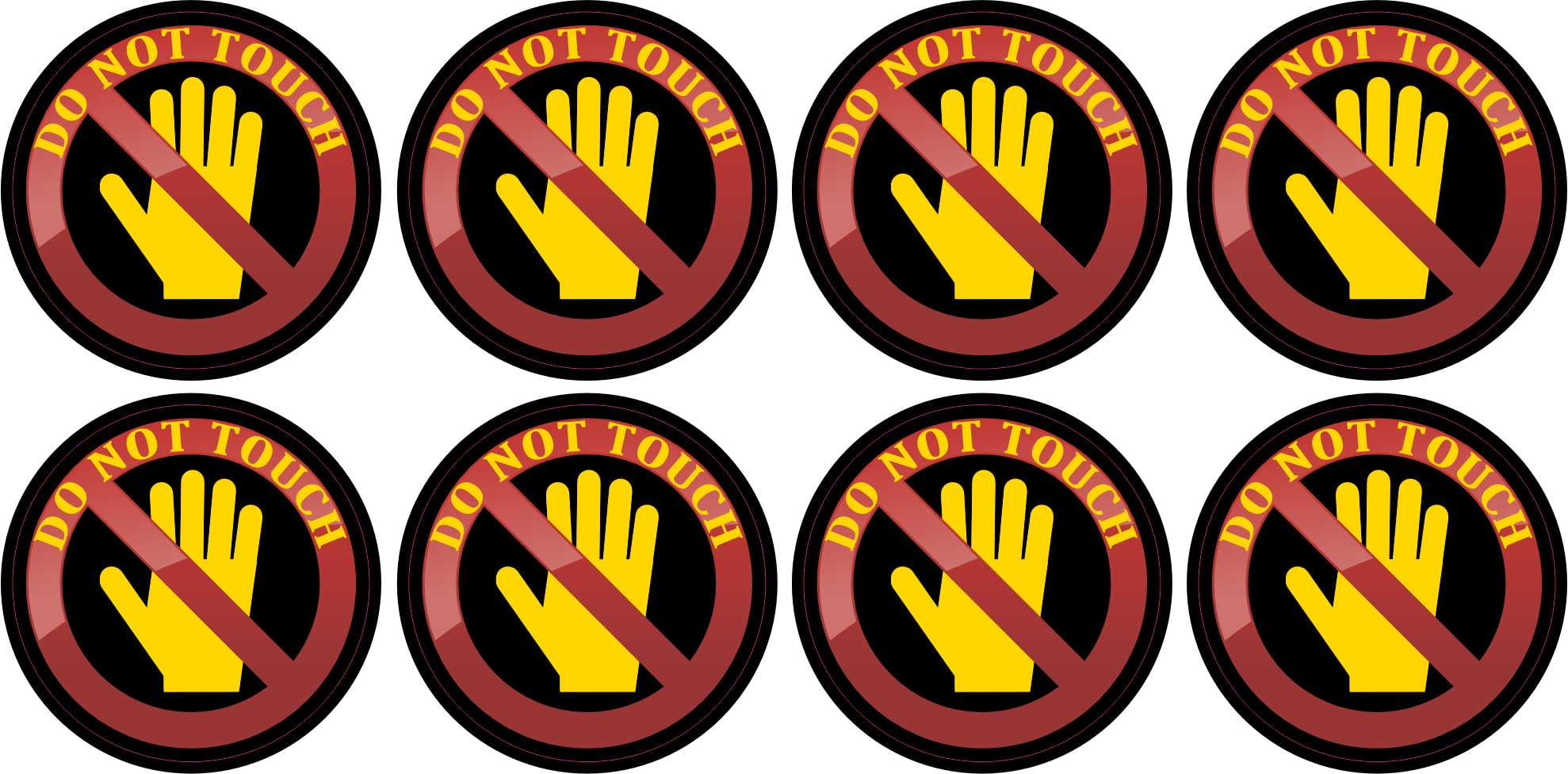 StickerTalk Do Not Touch Stickers, 1.5 inches x 1.5 inches - Walmart.com