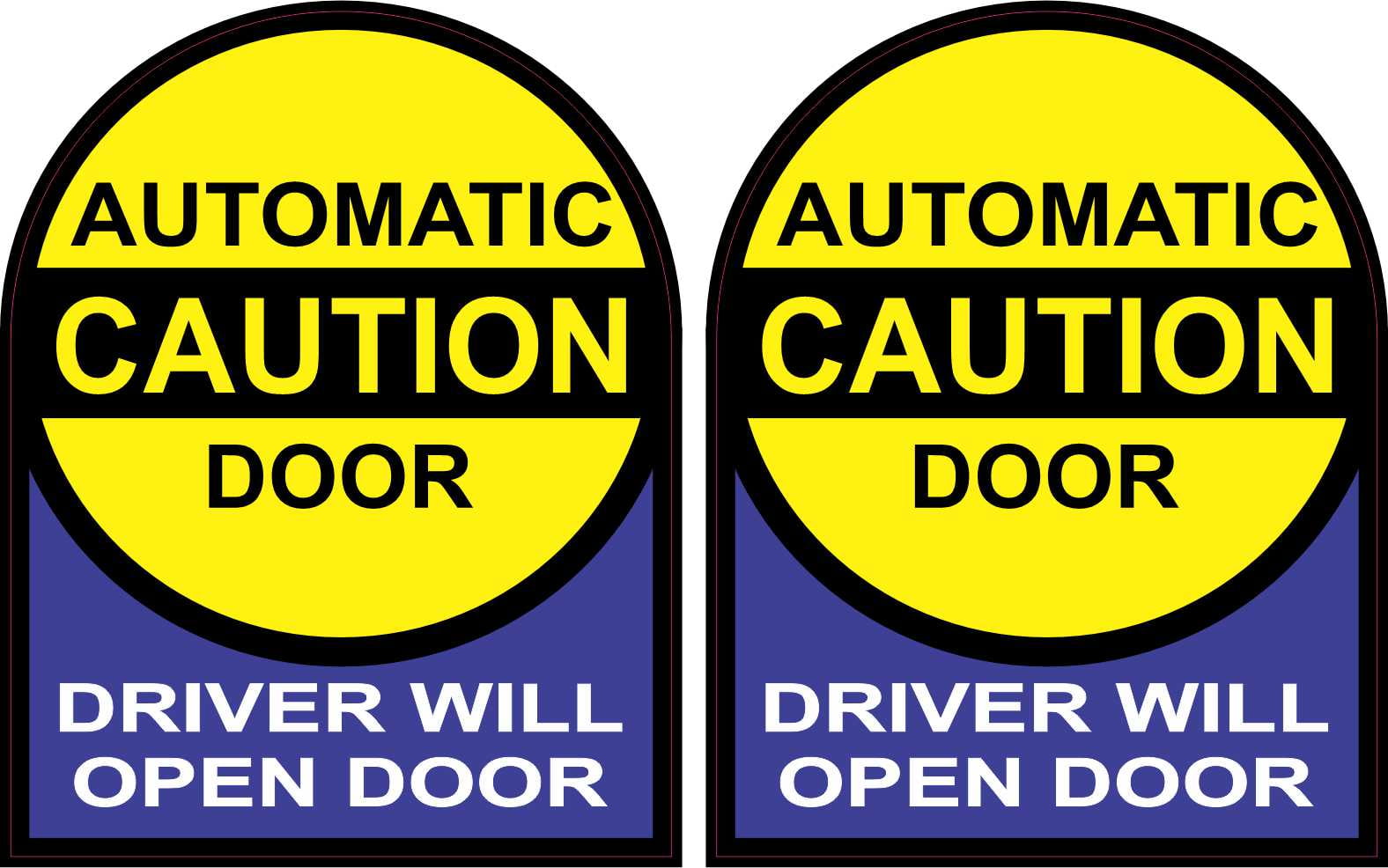 StickerTalk Driver Will Open Automatic Door Vinyl Stickers, 1 sheet of ...