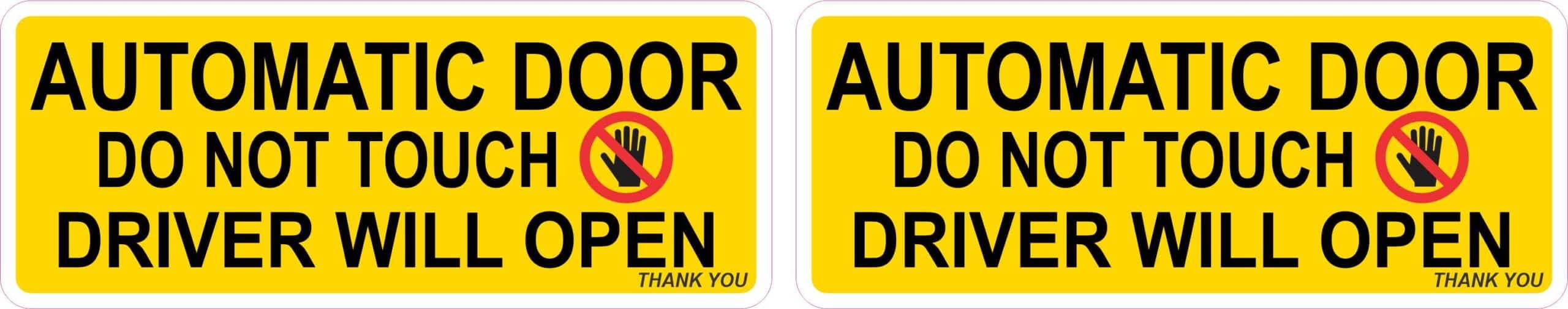 StickerTalk Driver Will Open Automatic Door Vinyl Stickers, 1 sheet of ...