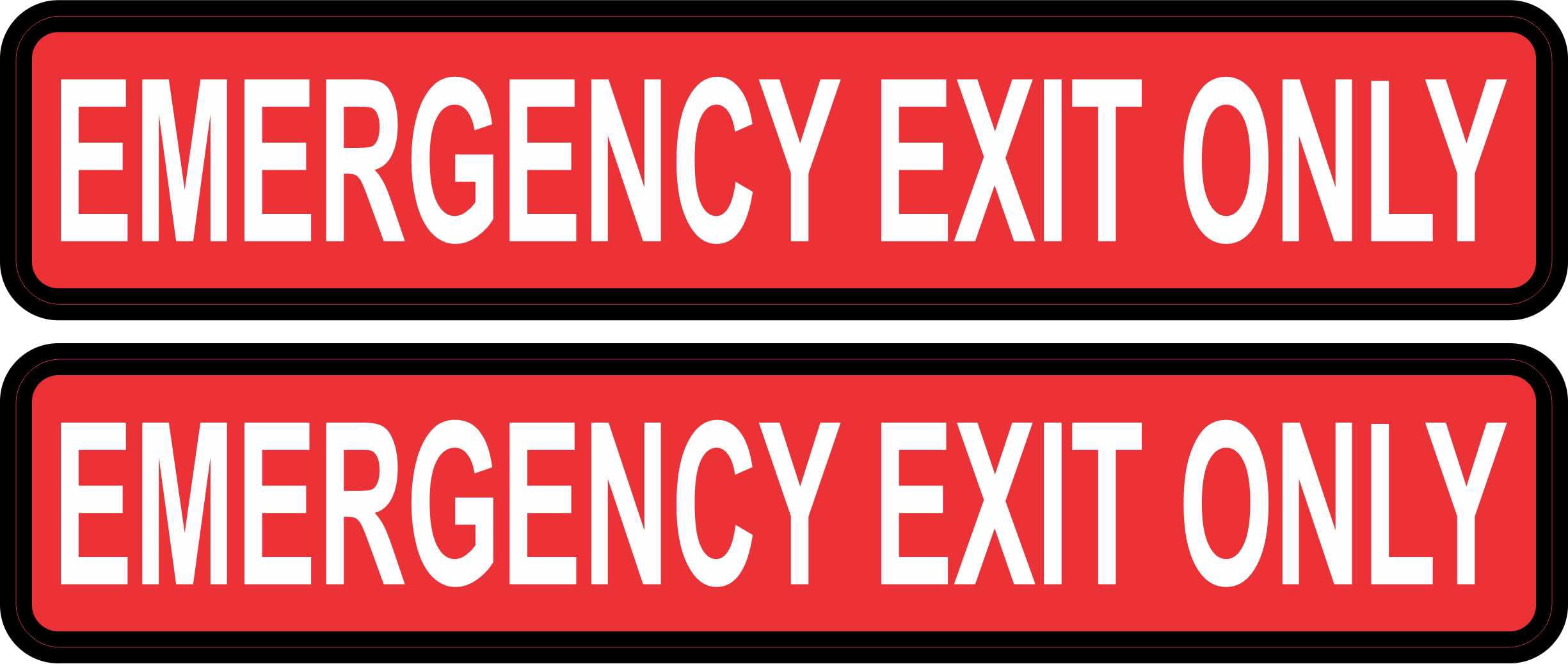 StickerTalk Emergency Exit Only Vinyl Stickers, 1 sheet of 2 sti ...