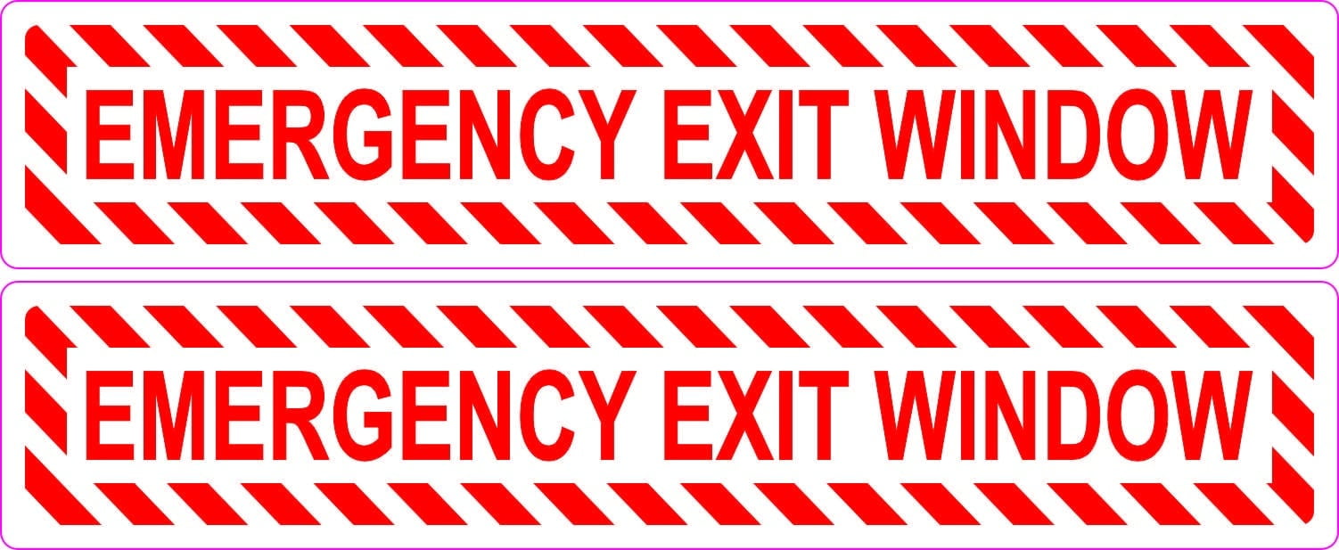 StickerTalk Emergency Exit Window Stickers, 5 inches x 1 inches ...