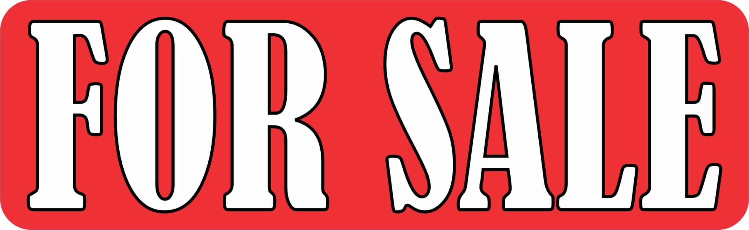 StickerTalk For Sale Sticker, 10 inches x 3 inches - Walmart.com