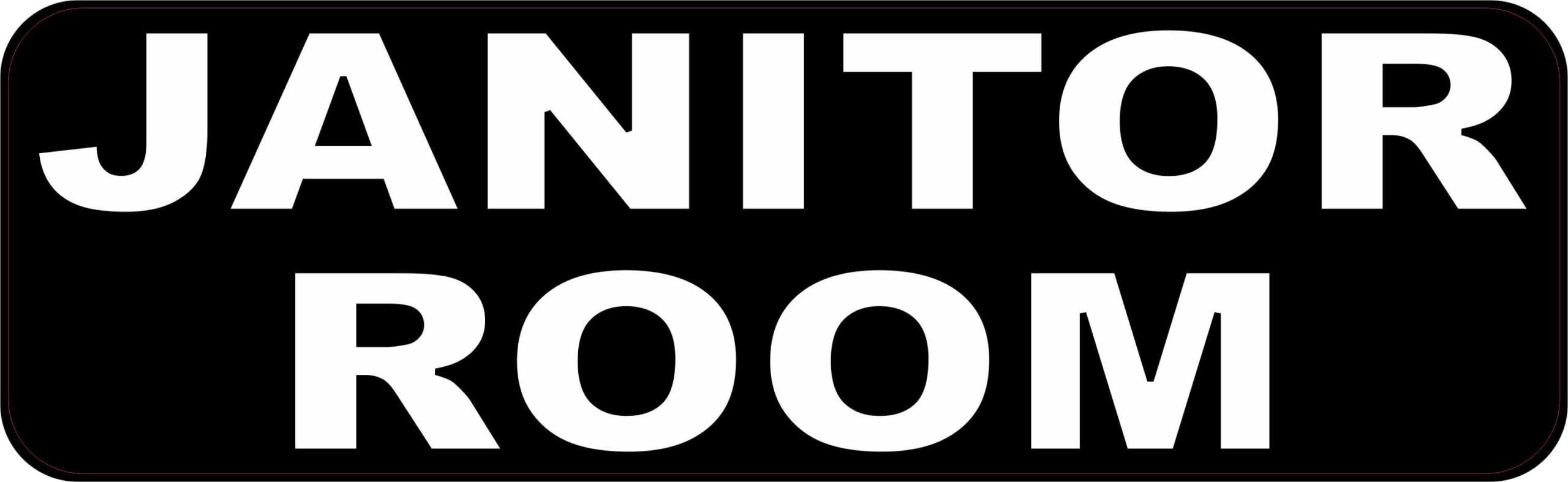 StickerTalk Janitor Room Vinyl Sticker, 10 inches x 3 inches - Walmart.com