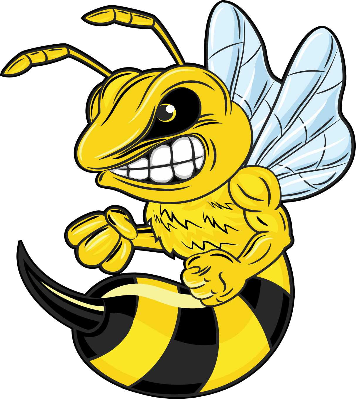 StickerTalk Left Facing Hornet Vinyl Sticker, 4 inches x 4.5 inches ...