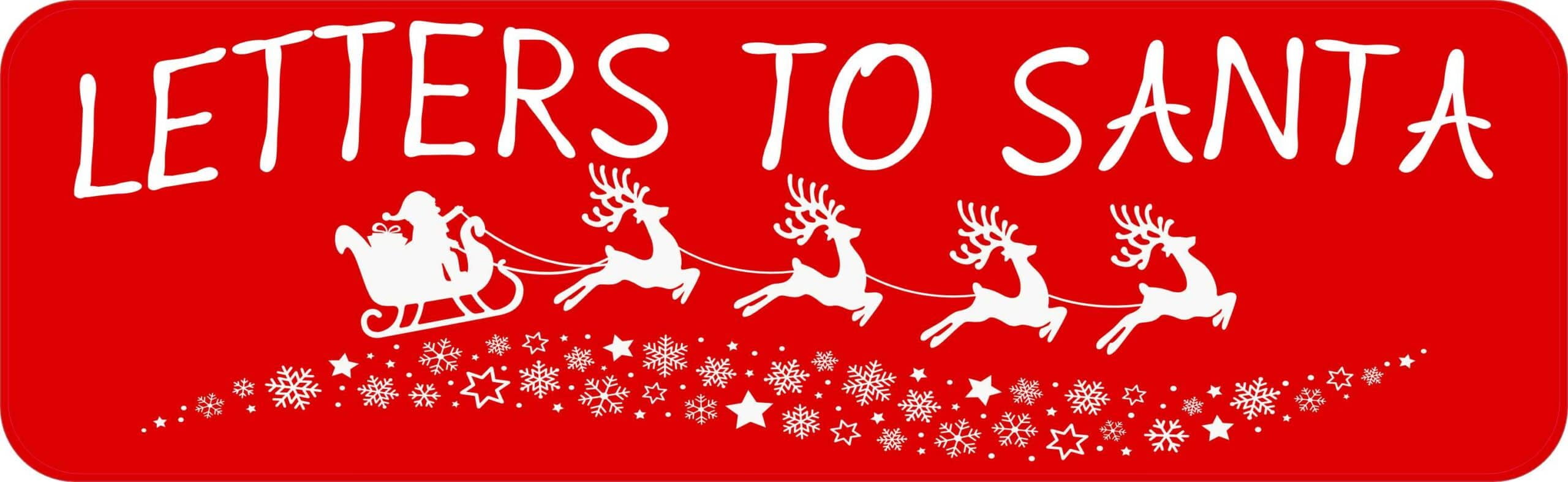 StickerTalk Letters to Santa Christmas Magnet, 10 inches x 3 inches ...