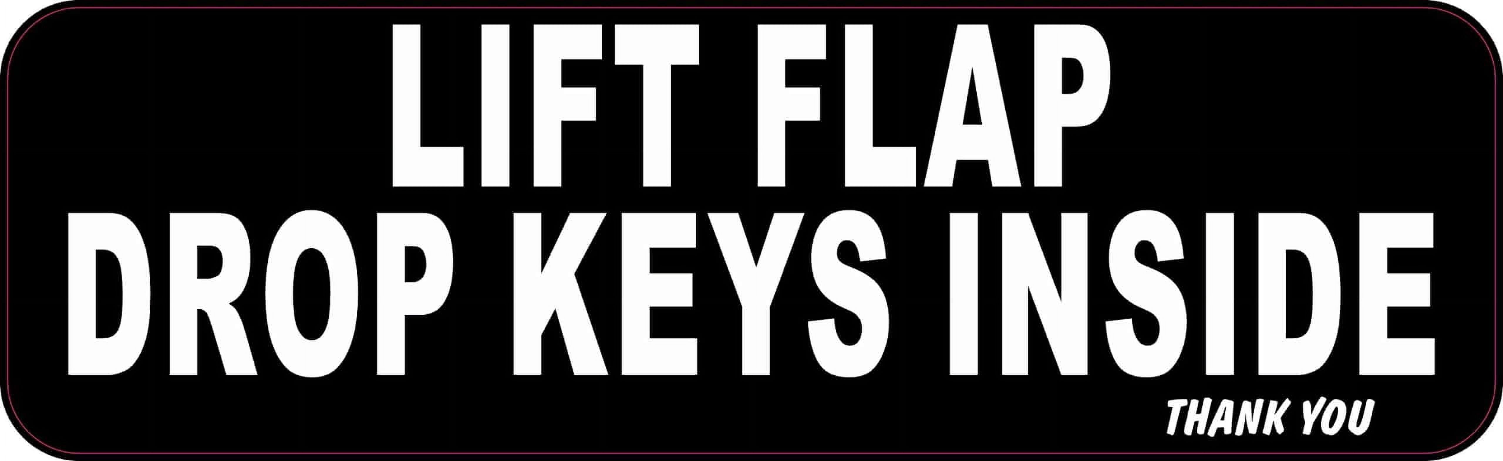 StickerTalk Lift Flap Drop Keys Inside Vinyl Sticker, 10 inches x 3 ...