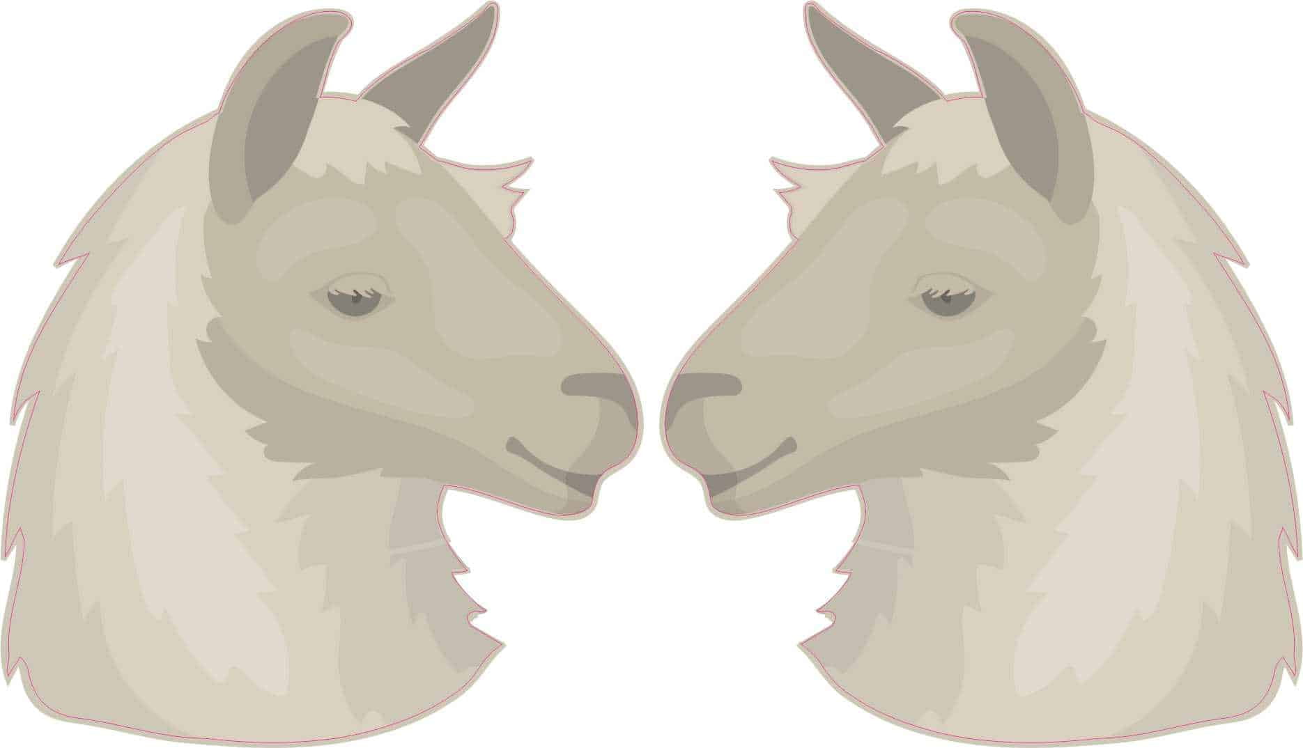StickerTalk Llama Vinyl Stickers, 1 sheet of 2 stickers, 3 inches x 3.5 ...