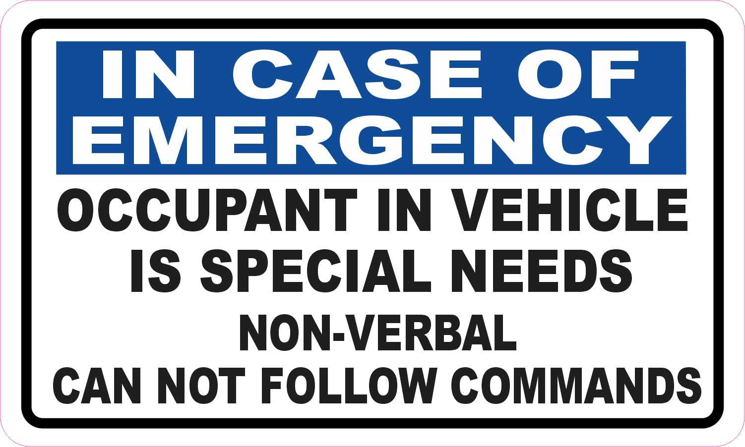 StickerTalk Occupant in Vehicle Is Special Needs Vinyl Sticker ...